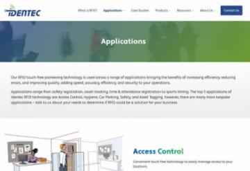 Website for RFID technology manufacturer - Identec: Edward Robertson