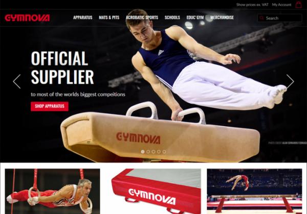 Website for gymnastic equipment manufacturer - Gymnova: Edward Robertson