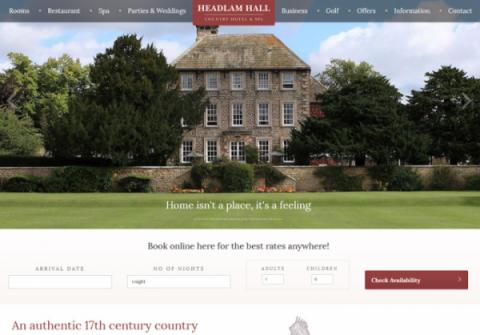 Website for a hotel - Headlam Hall: Edward Robertson