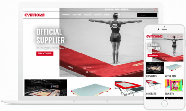 Website for gymnastic equipment manufacturer - Gymnova: Edward Robertson