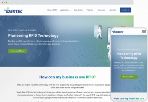 Website for RFID technology manufacturer - Identec: Edward Robertson