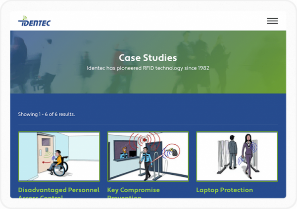 Website for RFID technology manufacturer - Identec: Edward Robertson