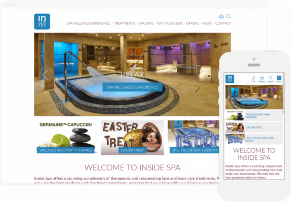 Website for a multi-award winning Spa - Inside Spa: Edward Robertson