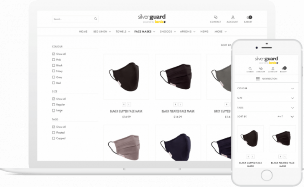 Website for face mask manufacturer - Silverguard: Edward Robertson