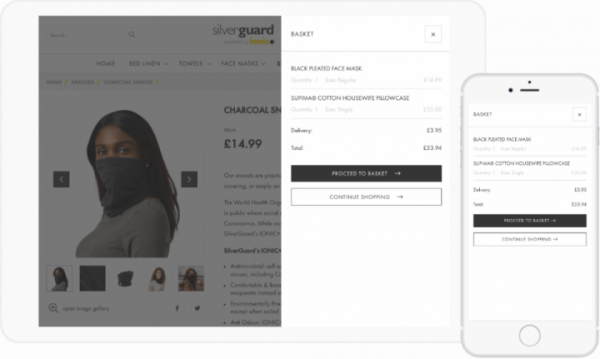 Website for face mask manufacturer - Silverguard: Edward Robertson