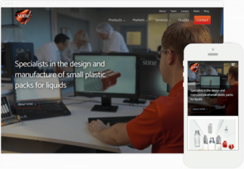 Website for packaging manufacturer - Sone Products: Edward Robertson