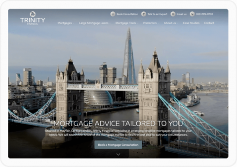 Website for mortgage brokers - Trinity Financial: Edward Robertson