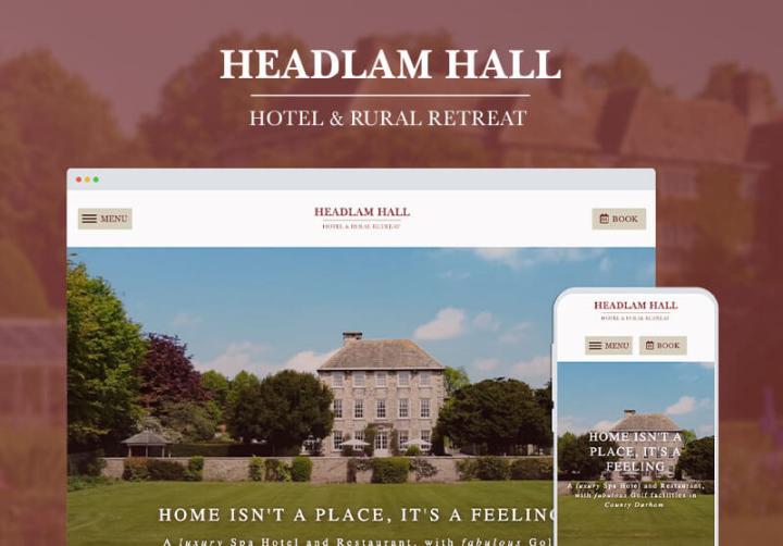 Website for a hotel - Headlam Hall: Edward Robertson