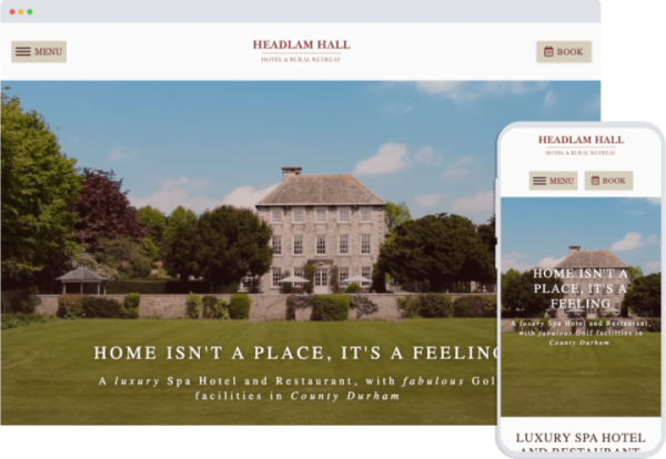 Website for a hotel - Headlam Hall: Edward Robertson